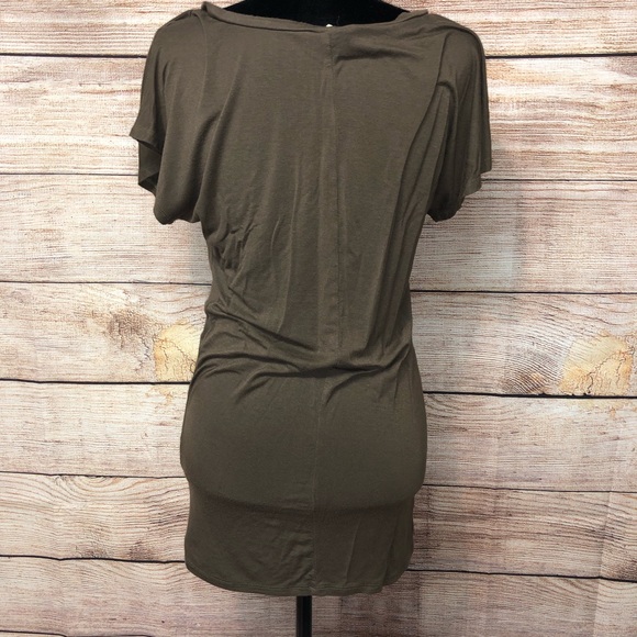 Daytrip | Tops | Daytrip Buckle Tunic Top Army Green Sequin | Poshmark